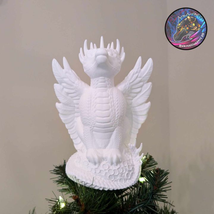 3D Printable Dragon Tree Topper Angel 2024 by Kirsten M