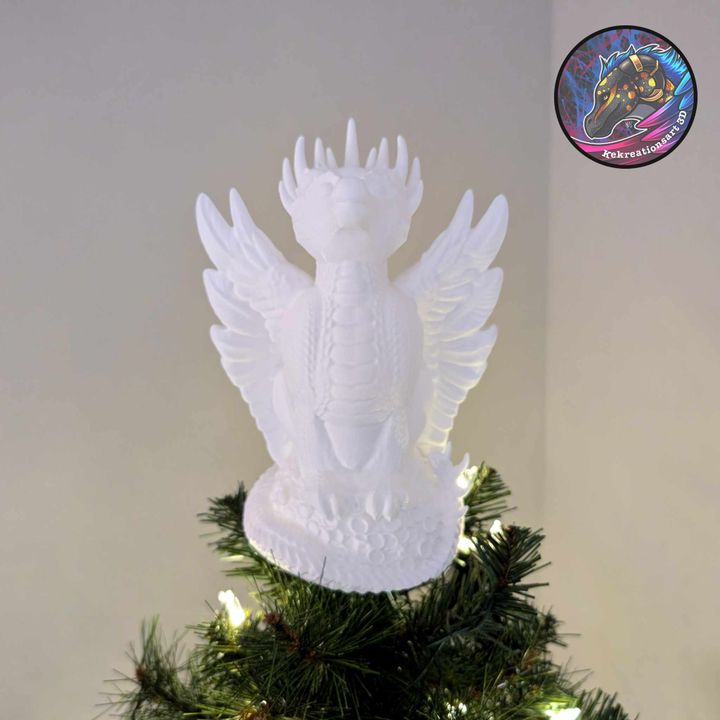 3D Printable Dragon Tree Topper Angel 2024 by Kirsten M