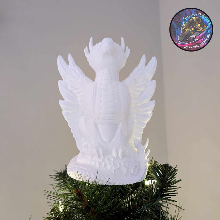 3D Printable Dragon Tree Topper Angel 2024 by Kirsten M