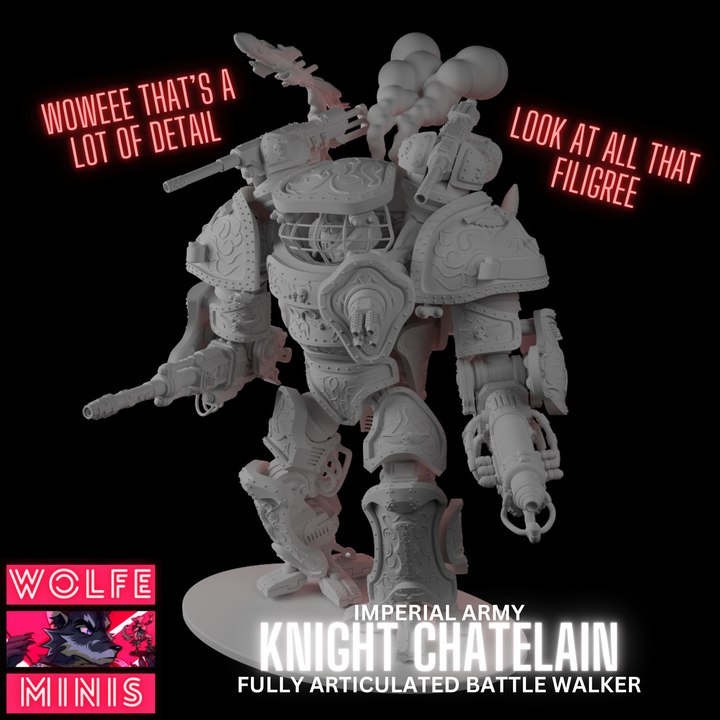3D Printable Knight Chatelain Imperial Walker by Alexander Wolfe