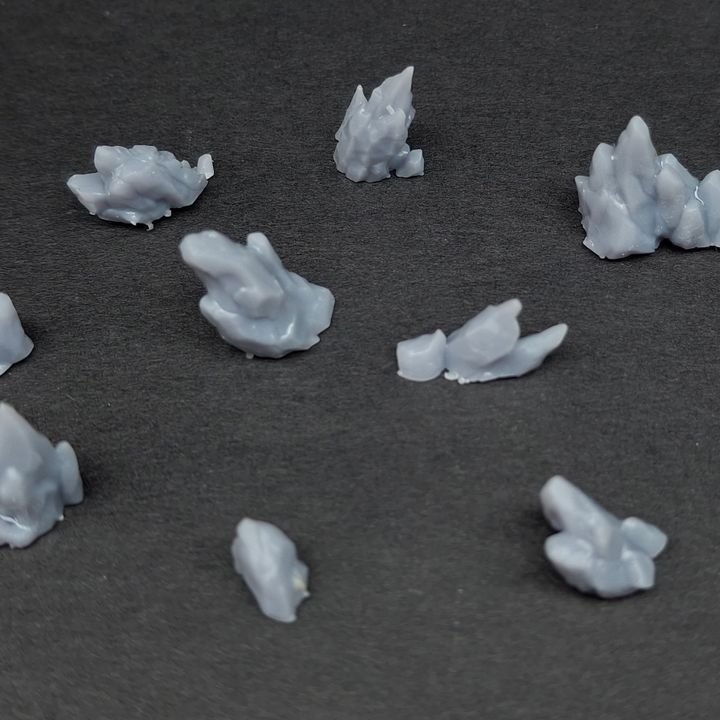 3D Printable Sharp Rocks for Basing - Basing Bits by Voy Forges