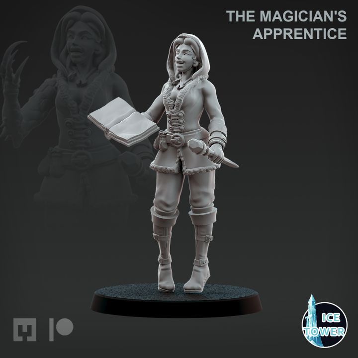 3D Printable Hero - Fire Mage Apprentice by Ice Tower