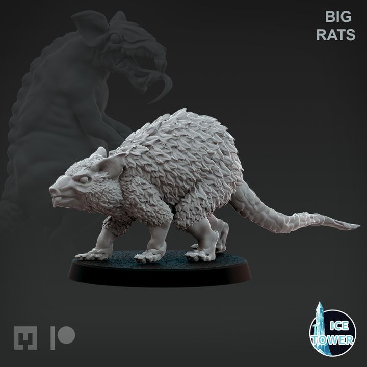 3D Printable Big Rats by Ice Tower