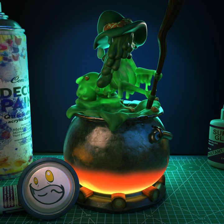 3D Printable Slime Witch by Anexeo's Minis Forge
