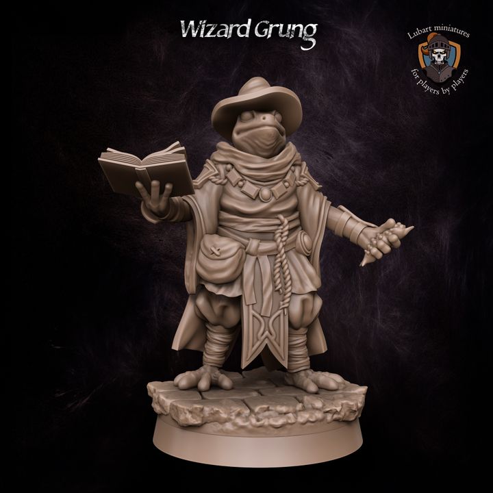 3D Printable Wizard Grung by Lubart Miniatures
