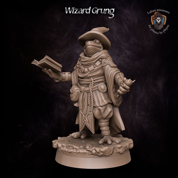 3D Printable Wizard Grung by Lubart Miniatures