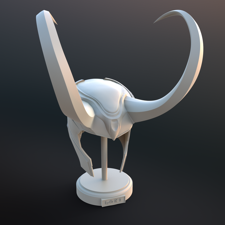 3D Printable Helmet Loki Marvel by CottonBall3dStudio