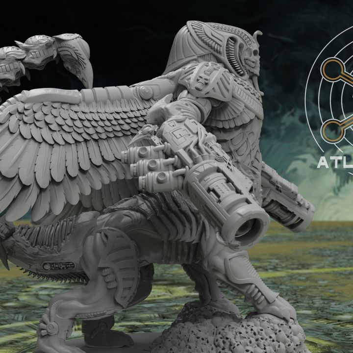 3D Printable Aegyptian Battle Sphinx by Atlan Forge