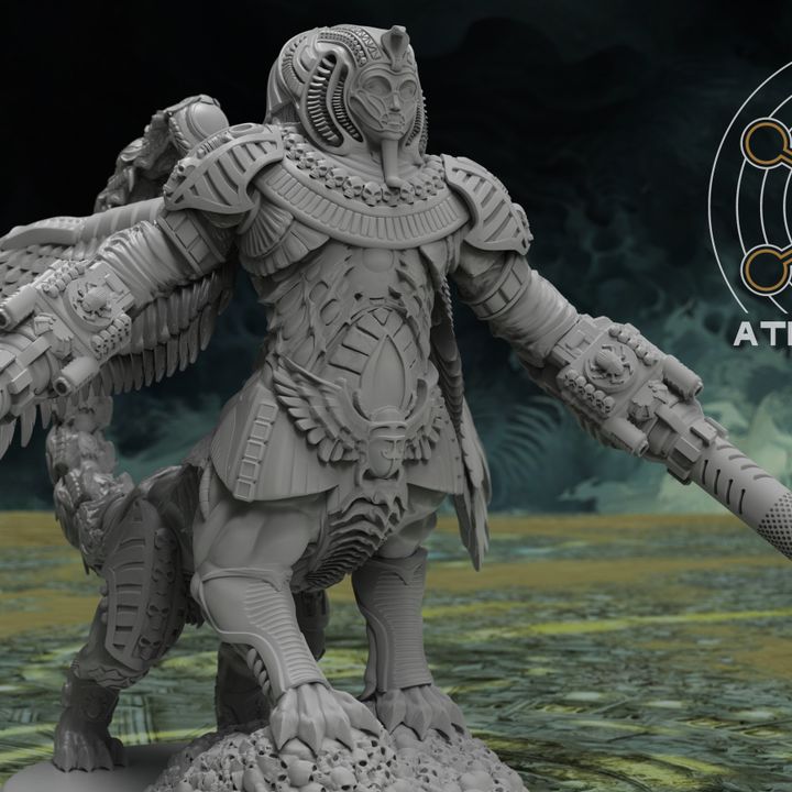 3D Printable Aegyptian Battle Sphinx by Atlan Forge