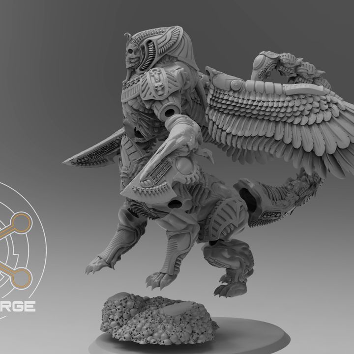 3D Printable Aegyptian Battle Sphinx by Atlan Forge
