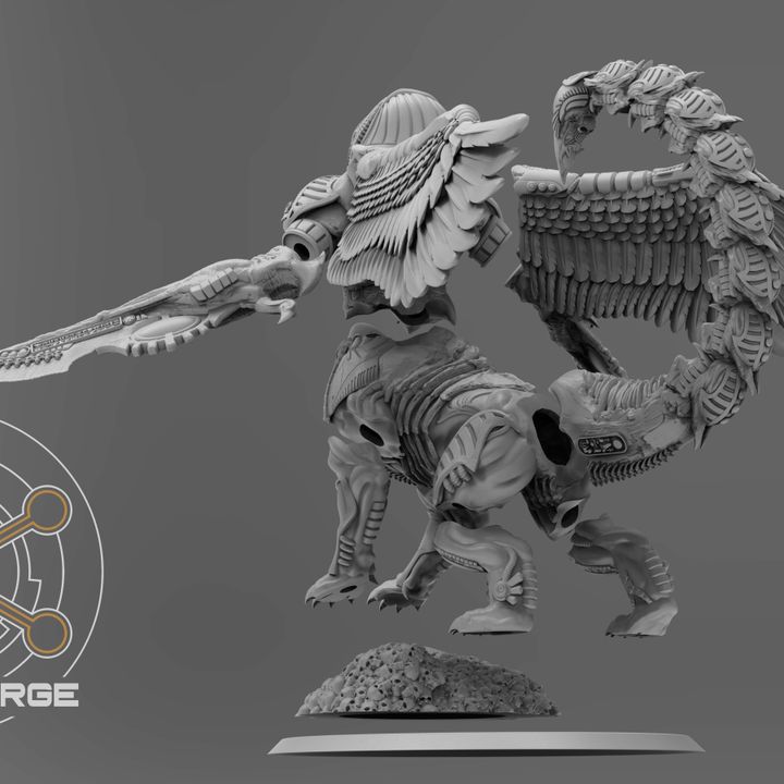 3D Printable Aegyptian Battle Sphinx by Atlan Forge