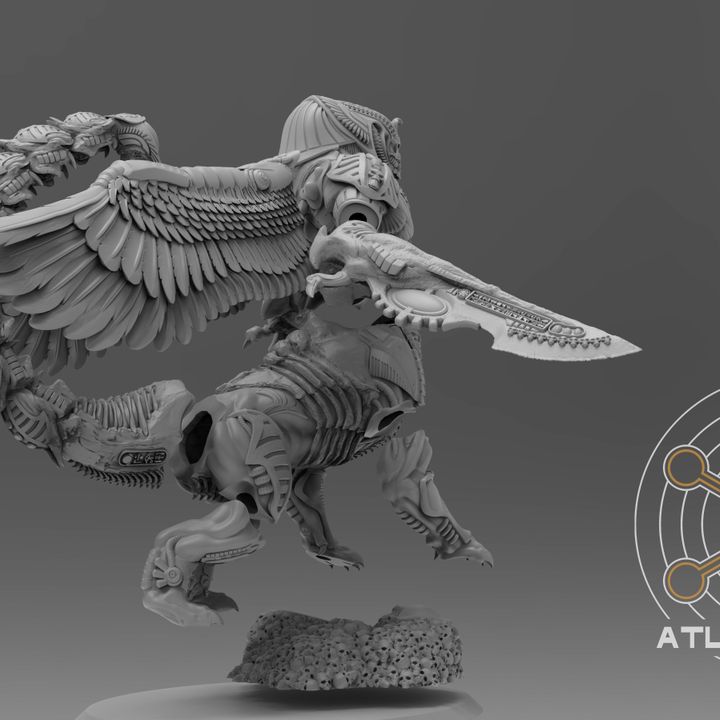 3D Printable Aegyptian Battle Sphinx by Atlan Forge