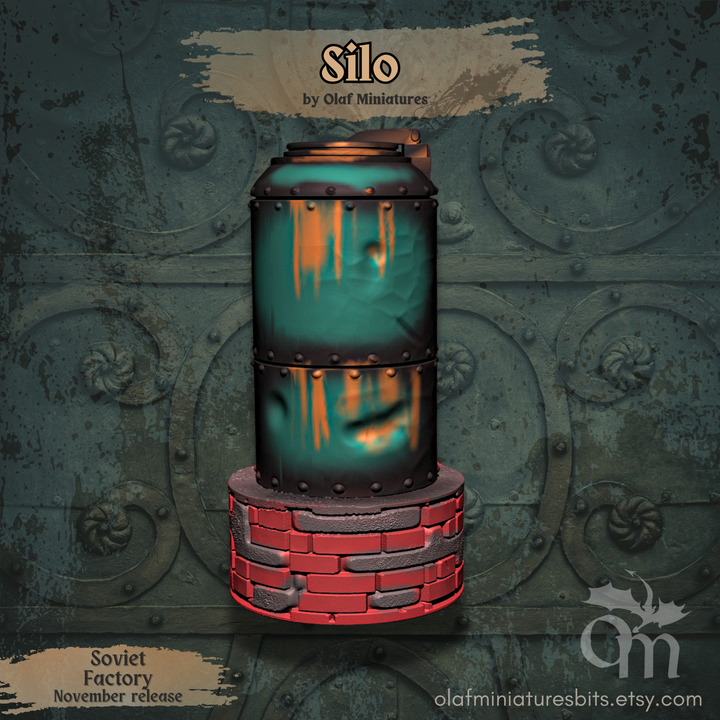 3D Printable Silo by Olaf Miniatures Bits