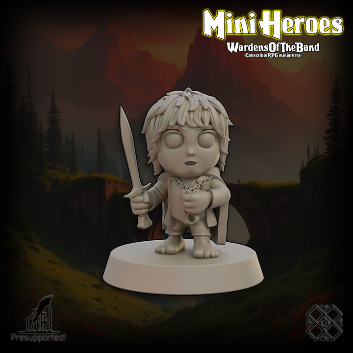 3D Printable Mini Heroes - Wilvryn the Hero by Apply Scale