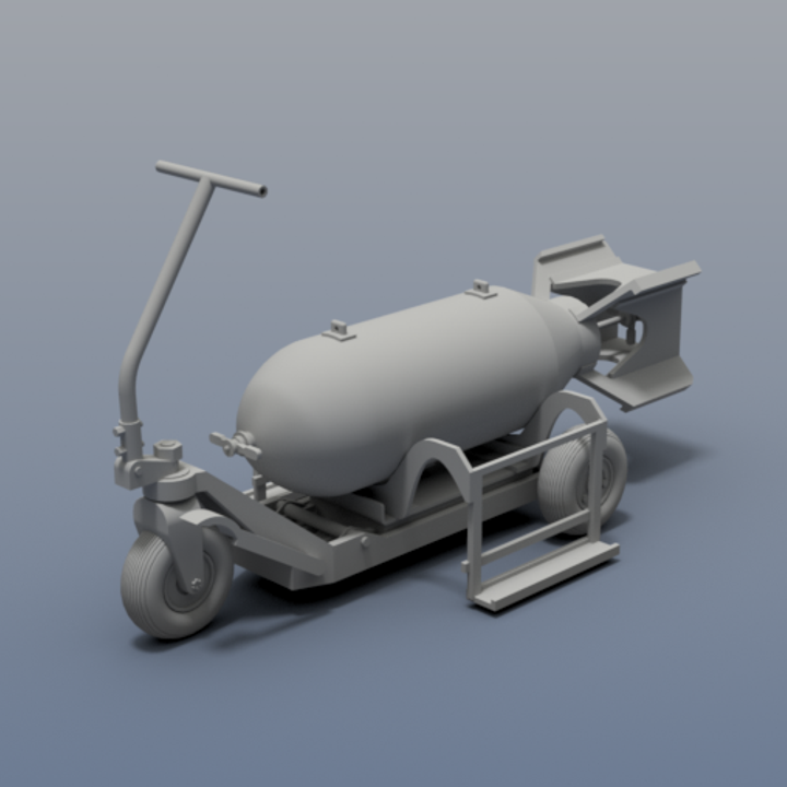 3D Printable M1 Bomb Trailer with AN-M64 and AN-M66 in 1/72 by Zsombor ...