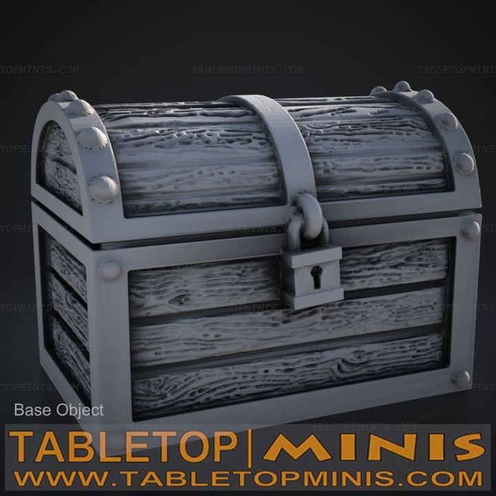 3D Printable Standard Chest by TableTopMinis