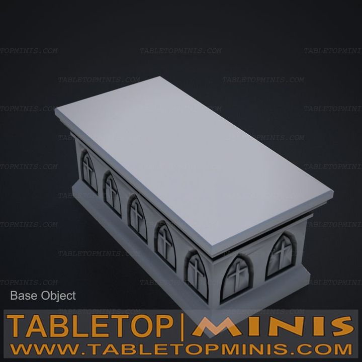 3D Printable Church Altar Plain by TableTopMinis