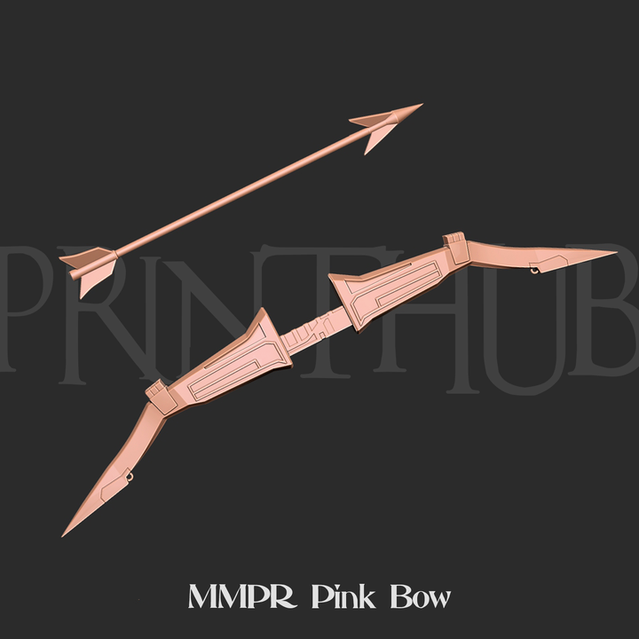 3D Printable MMPR Pink Ranger Bow for cosplay by Printhub