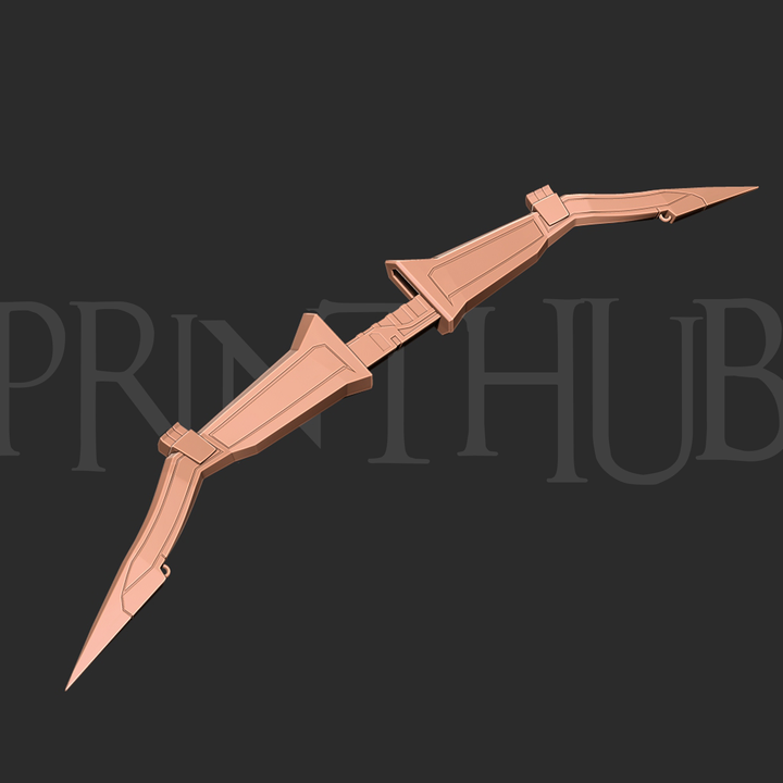 3D Printable MMPR Pink Ranger Bow for cosplay by Printhub