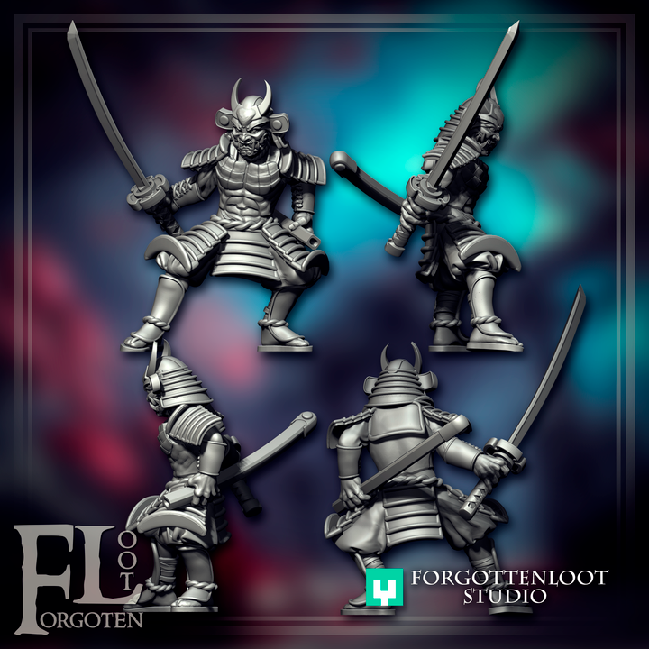 3D Printable samurai hero by forgottenlootstudio