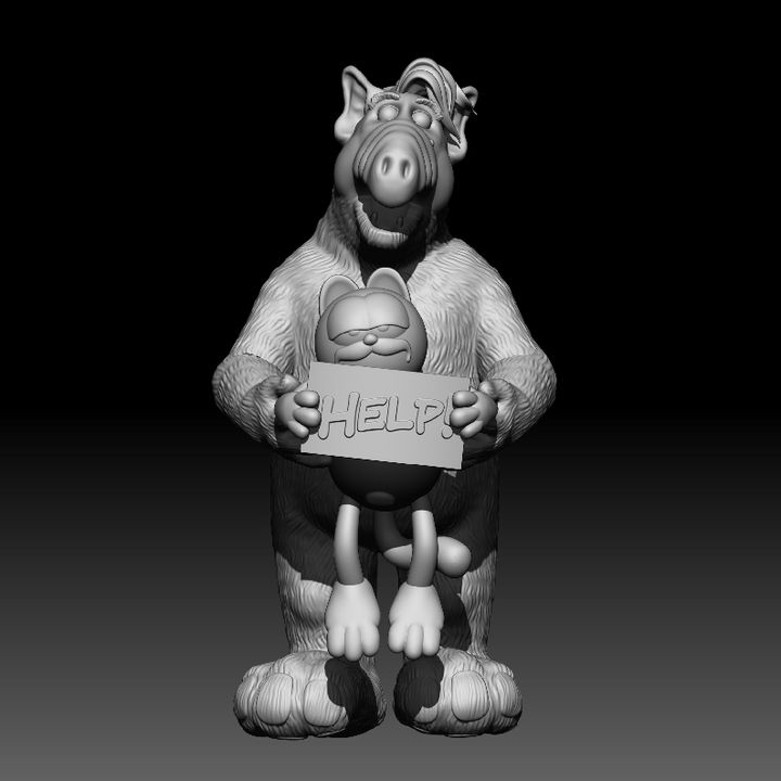 3D Printable Alf Garfield by Lionel Rigollet