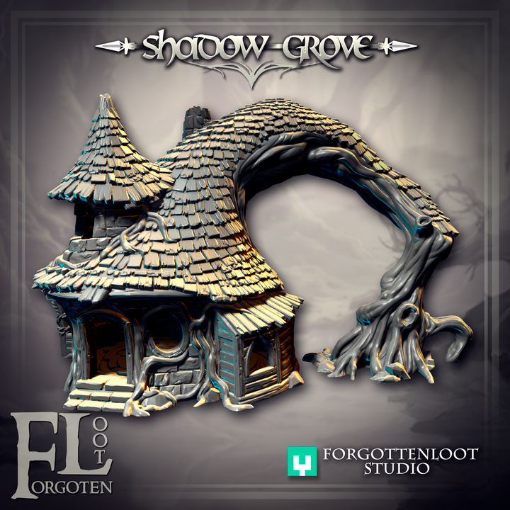 3D Printable SHADOW GROVE RootedHouse by forgottenlootstudio