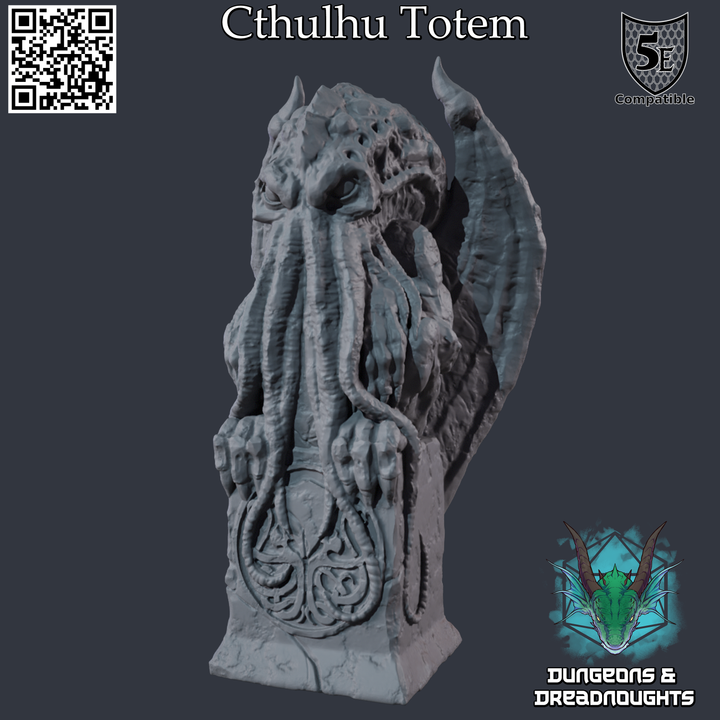 3D Printable Cthulhu Totem - 5e Stats/ Monster / Custom Item Card ...