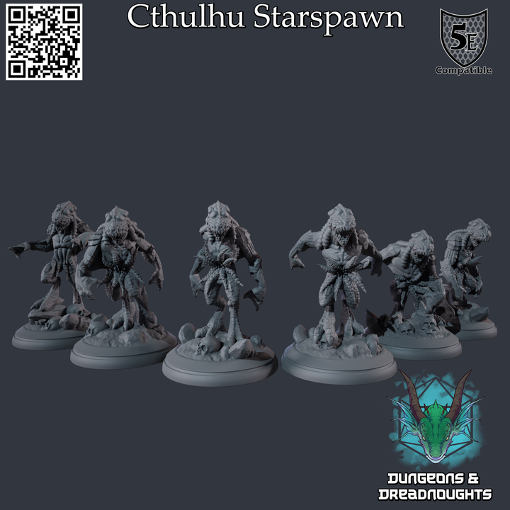 3D Printable Cthulhu Starspawn (6 Models) - 5e Stats Included by ...