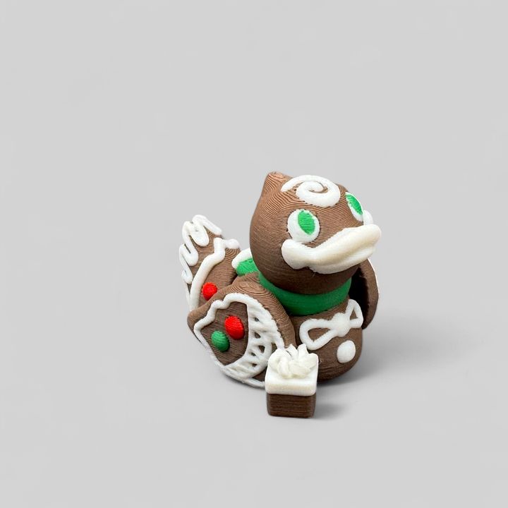 3D Printable Gingerbread Duck Flexi by ChibiBestiary