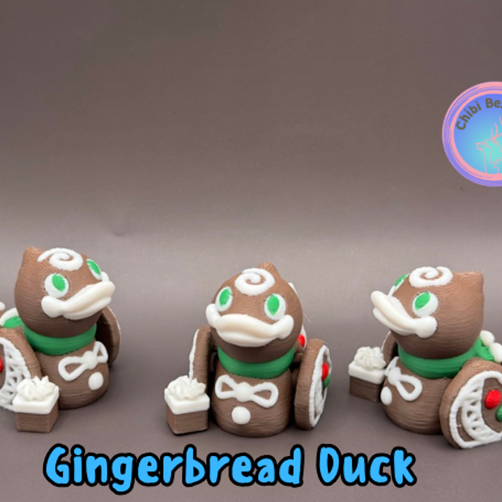 3D Printable Gingerbread Duck Flexi by ChibiBestiary