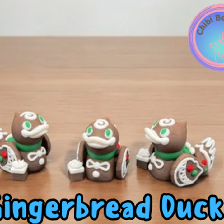 3D Printable Gingerbread Duck Flexi by ChibiBestiary