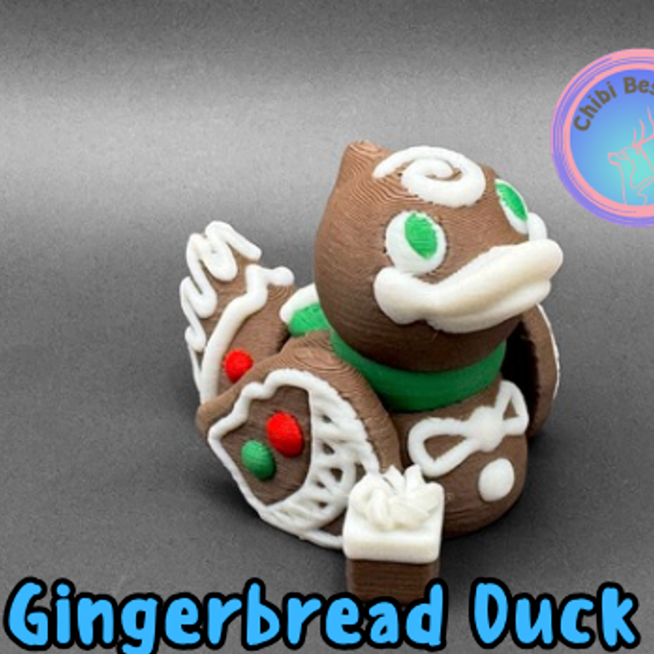 3D Printable Gingerbread Duck Flexi by ChibiBestiary