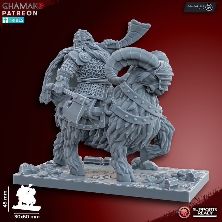 3D Printable Goat Riders by Ghamak