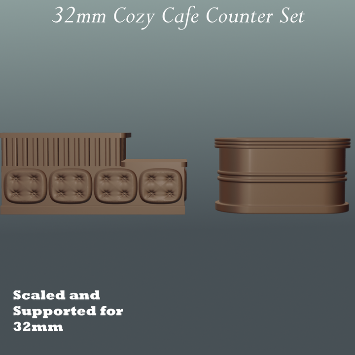 3D Printable Free 32mm Cafe Counters: Display and Service Counters for ...
