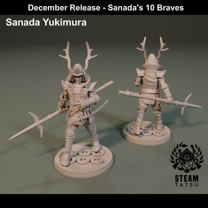 3D Printable Sanada Yukimura by Steam Tatsu