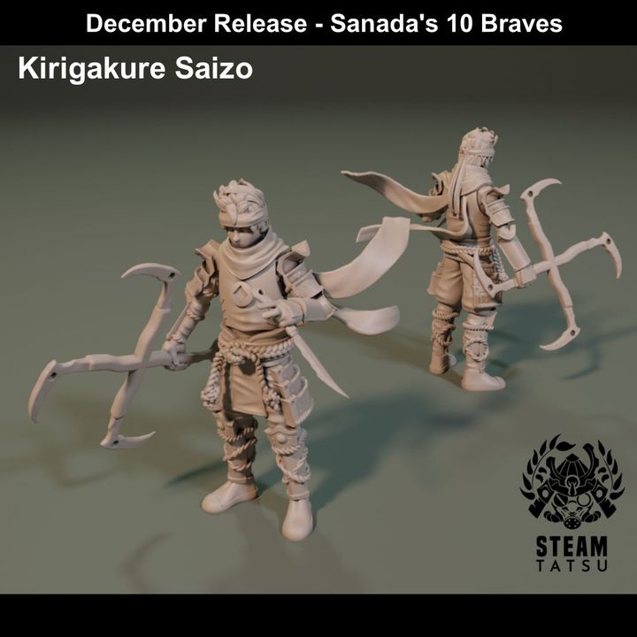 3D Printable Sanada Clan - Kirigakure Saizo by Steam Tatsu
