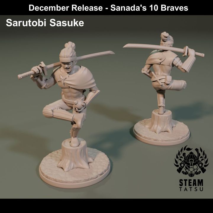 3D Printable Sanada Clan - Sarutobi Sasuke by Steam Tatsu