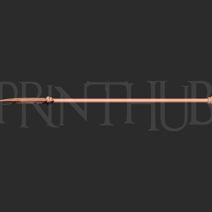 3D Printable Enel golden staff for cosplay prop by Printhub