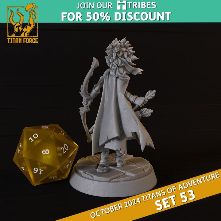 3D Printable Female Elf Ranger - DnD Hero Characters - Titans of ...