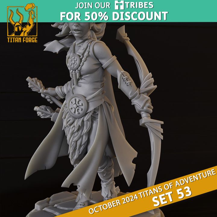 3D Printable Female Elf Ranger - DnD Hero Characters - Titans of ...