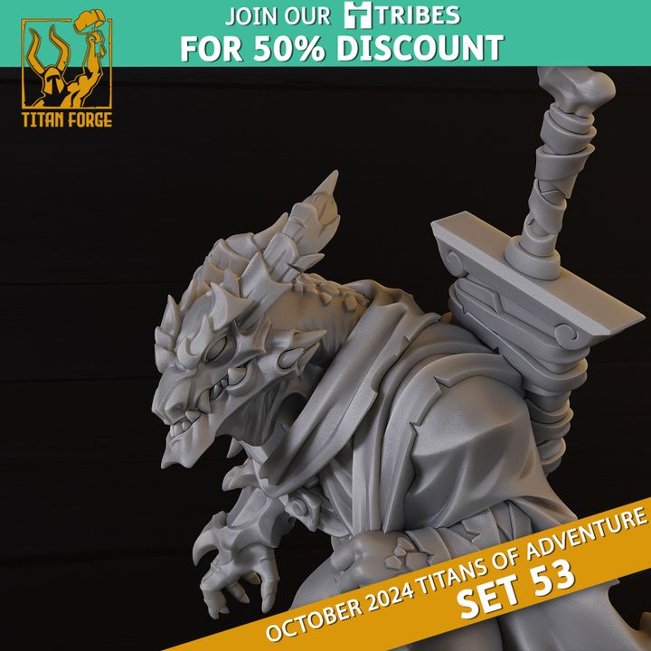3D Printable Male Lizardfolk Fighter - DnD Hero Characters - Titans of ...