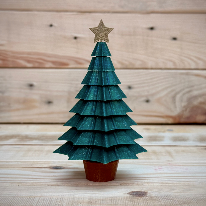 3D Printable Buildable Christmas tree (small) by ENIQUE3D