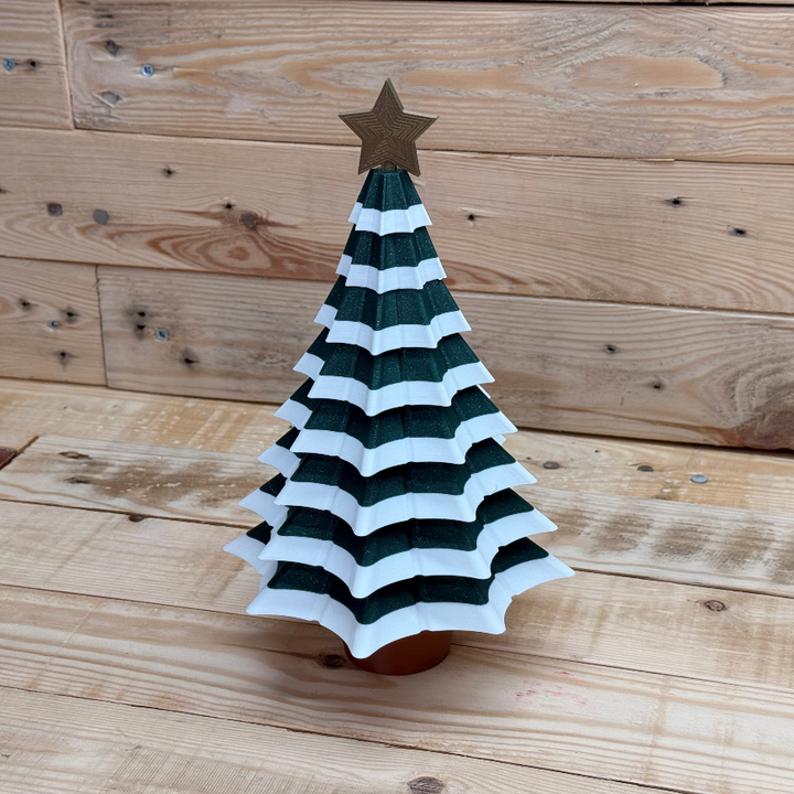 3D Printable Buildable Christmas Tree (medium) by ENIQUE3D