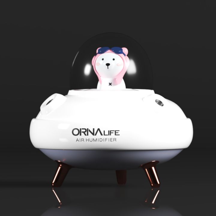3D Printable Double Spray UFO Cute Mini Humidifier by Nguyen Bin