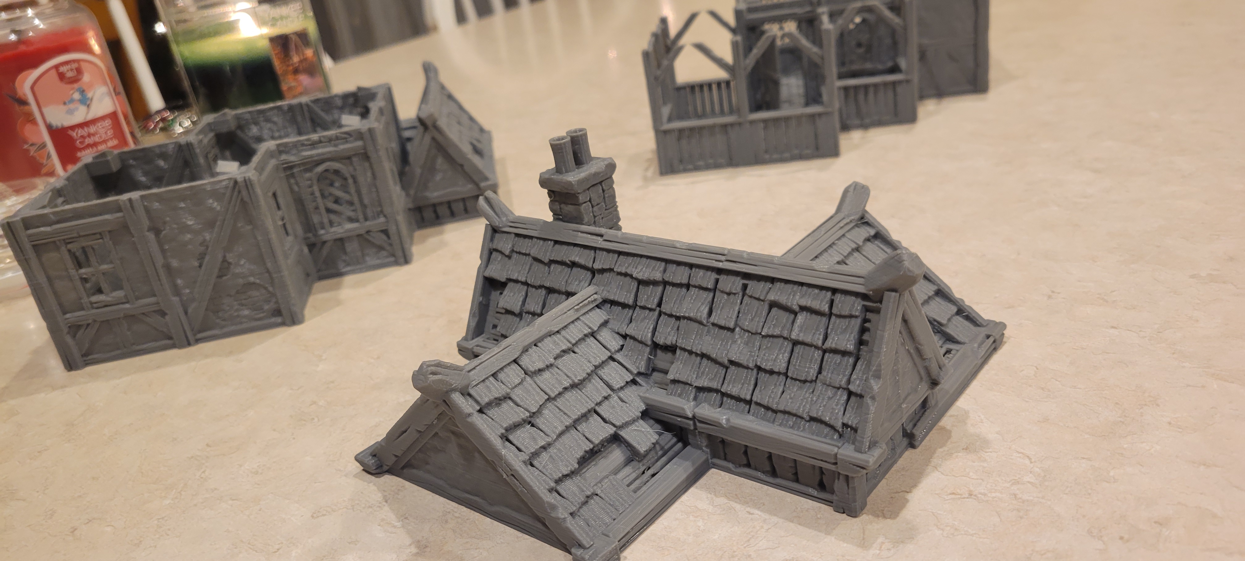 3D Printable Medieval House Townscape Sample by Tainted Saint Miniatures