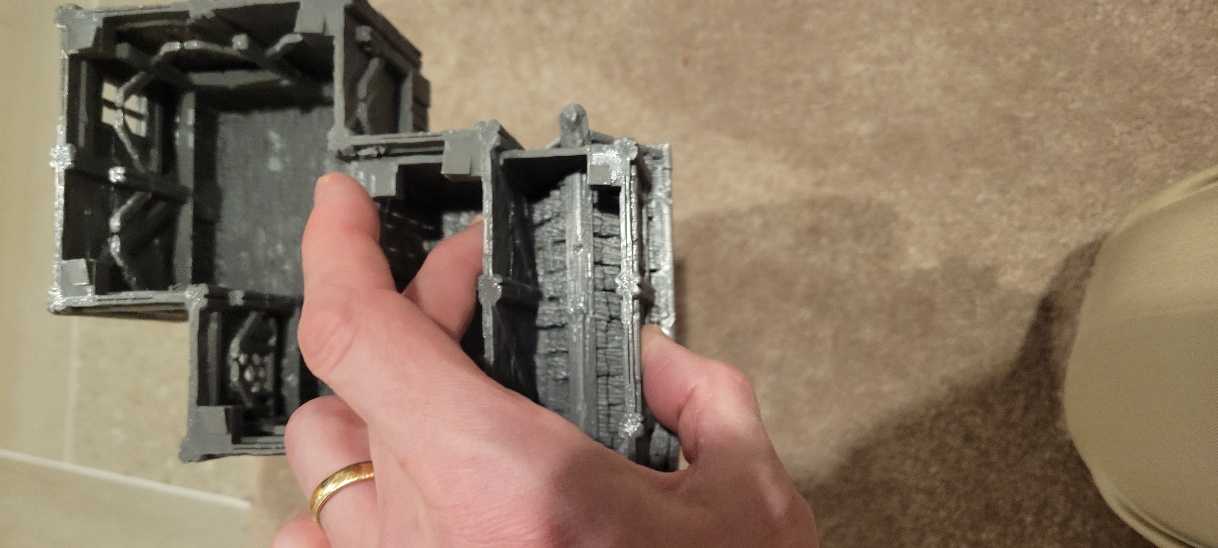 3D Printable Medieval House Townscape Sample by Tainted Saint Miniatures