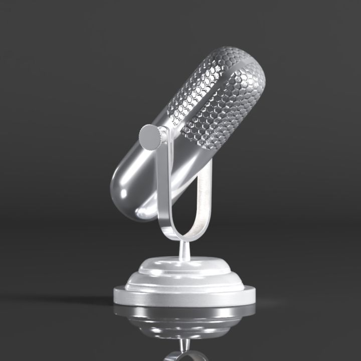 3D Printable Deco Aluminum Metal Microphone Decorative Sculpture Home ...