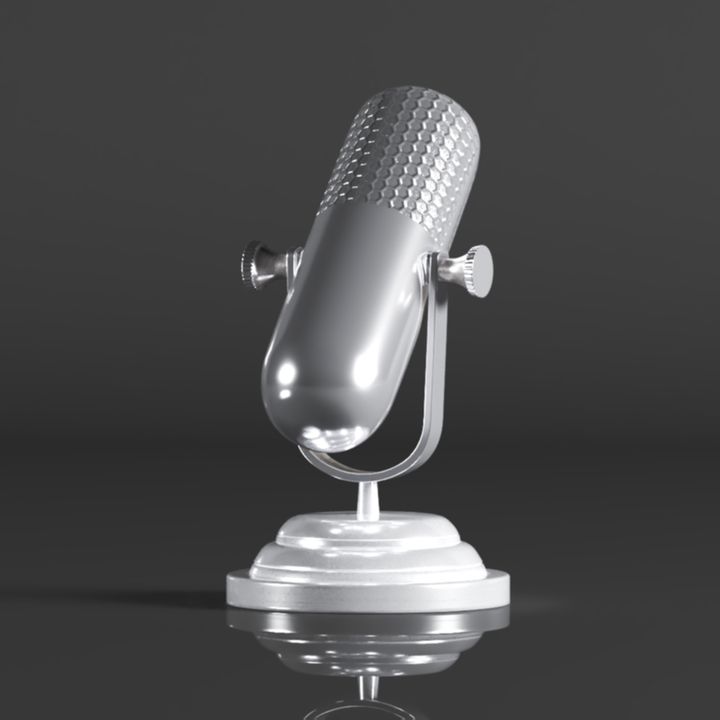 3D Printable Deco Aluminum Metal Microphone Decorative Sculpture Home ...