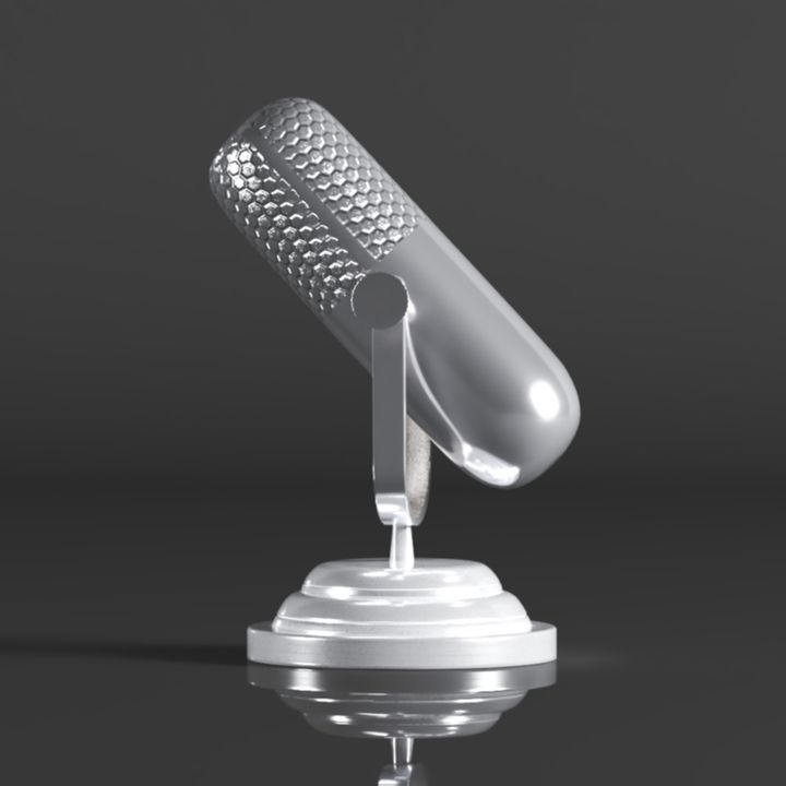 3D Printable Deco Aluminum Metal Microphone Decorative Sculpture Home ...
