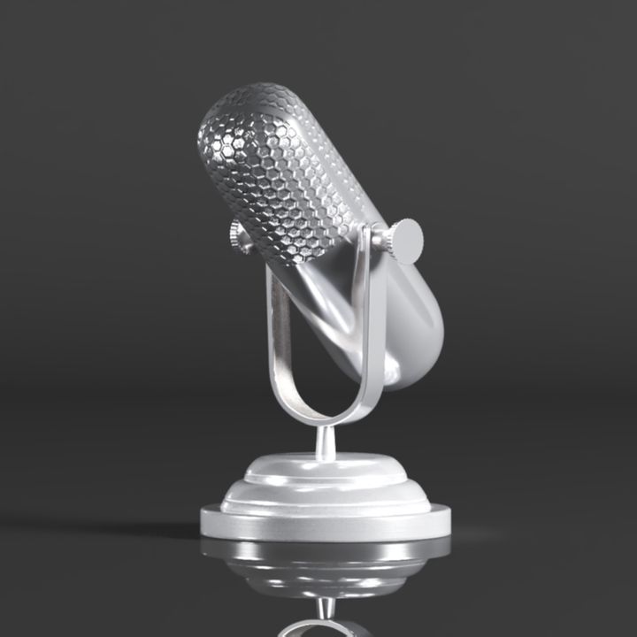 3D Printable Deco Aluminum Metal Microphone Decorative Sculpture Home ...